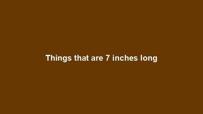 Things that are 7 inches long - Dimension Discovery